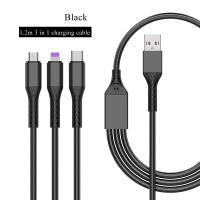 China Fish Silk Weaving 5A Fast Charging USB Cables All In One For Huawei for sale