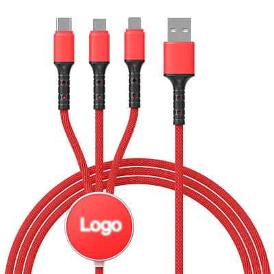 China Nylon Length 120cm USB Fast Charge Cable Custom Red  Black Green for sale
