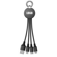 China OD 3.5mm 3 In 1 Universal Usb Charging Cable Multi Pin Keychain Design for sale