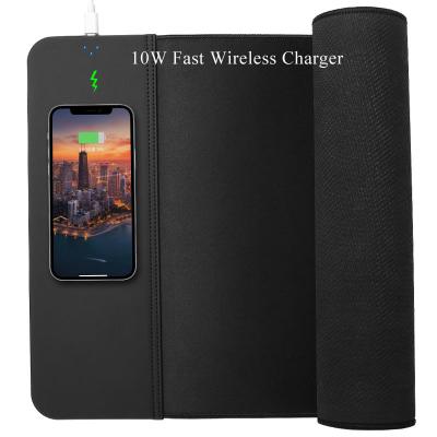 China Multifunctional 10W Wireless Charger Mouse Pad For Office And Home for sale