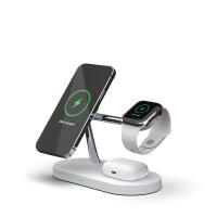 China Fast 15w 5 In1 Multi Function Wireless Charger Qi Magnetic Stand for sale