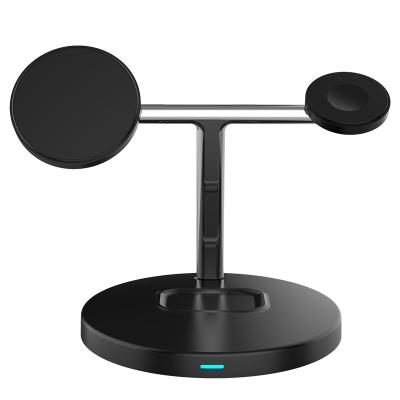 China 15W Fast Wireless Charging Stand Magnetic 3 in 1 Charging Station Dock for sale