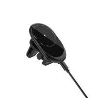 China Magnetic 15w Car Phone Mount Wireless Charger For Huawei And Xiaomi for sale
