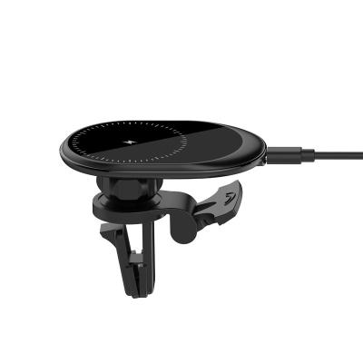 China Black Multi Function 15w magnetic wireless car charger Type c Input for sale
