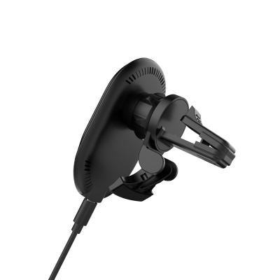 China Fast 15W Qi Magnetic Wireless Car Charger Compatible With IPhone for sale