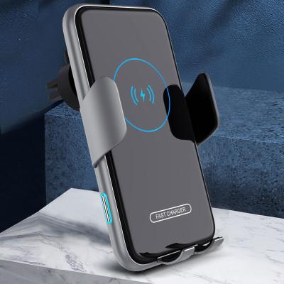 China Air Vent Auto-Clamping Infrared Sensor Wireless Car Charger Mount Phone Holder for sale