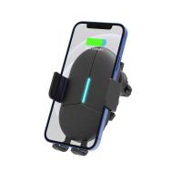 China Dashboard Auto Clamping Qi Car Mount Wireless Charger Air Vent for sale