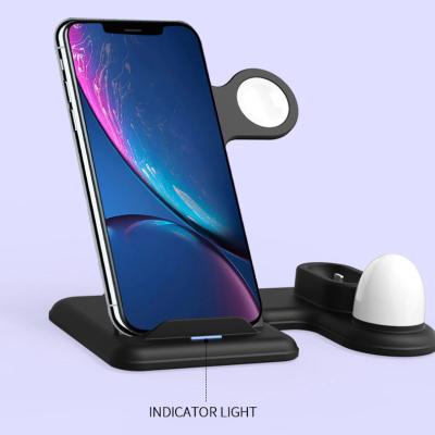 China 3 In 1 15W Wireless Charger Dock Station LED Light Fast Charging for sale