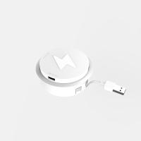 China Pop Up 10W Qi Wireless Charger Built Into Desk Furniture With USB for sale