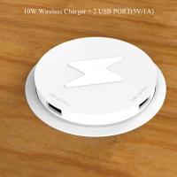 China PC ABS Desktop Embedded Wireless Charger Mounted Space Saving for sale