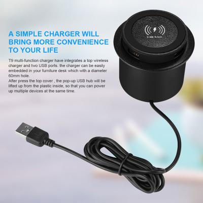 China OEM Under Desk 10w 3 In 1 Wireless Charger Pad For Smart Iphone for sale