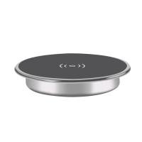 China Desktop Round 15W Embedded Wireless Charger Aluminum Alloy for sale