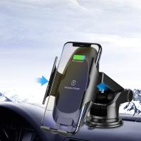China Auto Clamping 10W Car Cellphone Wireless Charger With Suction Cups for sale