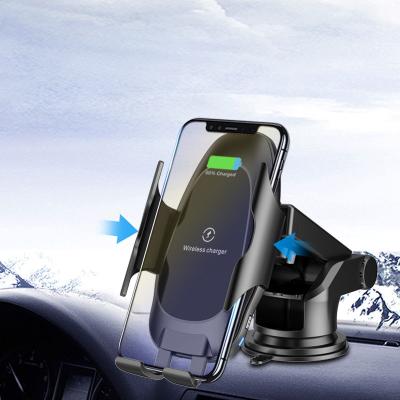China Auto Clamping 10W Car Cellphone Wireless Charger With Suction Cups for sale