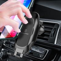 China Universal 10W Qi Car Mount Wireless Charger Phone Holder For Android for sale