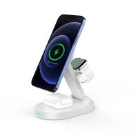 China Portable 4 In 1 15W Wireless Charger Station Magnetic Induction for sale