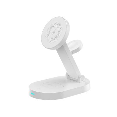 China Folding Magnetic 15W Multi Function Wireless Charger For Apple Watch for sale