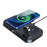 China 6mm Folding Wireless Charger Plastic Electroplating Alarm Clock Thick 4.5mm for sale