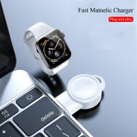 China 5v 1a Magnetic Wireless Charger Portable Mini Usb Watch For Iwatch 7 6 5 for sale