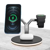 China Universal Qi Magnetic Fast Wireless Charging 15w 3 In 1 For Apple for sale