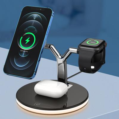 China Multi Function Desk 15w Apple Magnetic Wireless Charger For Iphone for sale