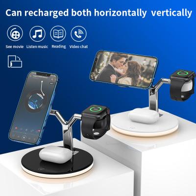 China Integrated 15w Wireless Cell Phone Charger Fast 3 In 1 Universal for sale