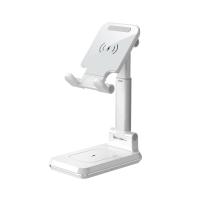 China Portable 10W Qi 2 In 1 Mobile Wireless Charger Foldable Phone Holder for sale