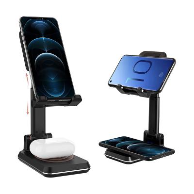 China Double Charging Mobile Phone Wireless Charger 2 In 1 Angle Adjustable for sale