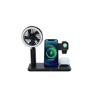China 15W Fast Wireless Charging Stand With Fan Light for sale