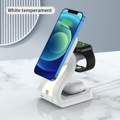 China Three In One 15 Watt Magnetic Wireless Phone Charger QC3.0 For Apple Watch for sale