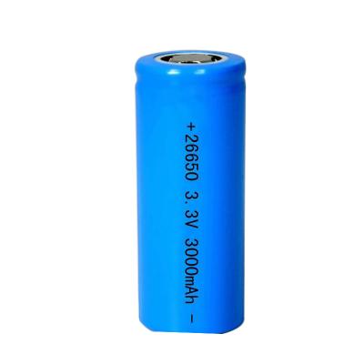 China 26650 3.2V 3000mAh 3300mAh LiFePO4 Lithium Cylindrical Battery for Electric Tools for sale