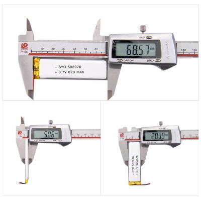China Deep Cycle  602749 820mAh 3.7 Volt Lithium Ion Polymer Battery for sale