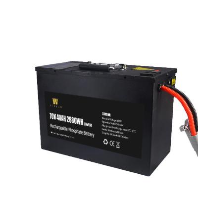 China Black LiFePO4 72V 40Ah Lithium Ion Motorcycle Battery with BMS for Ebike for sale
