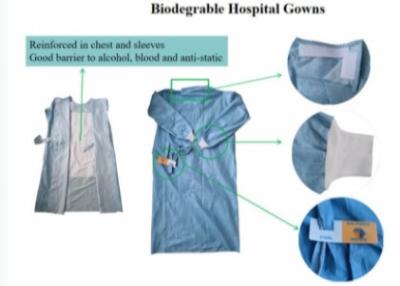 China Biodegradable Disposable Hospital Gowns Wood Pulp Non Woven for sale
