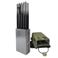China Best Selling Silver Handheld 12 Antenna Cell Phone Jammer Block 5G/4G Cellular Signal Detector for sale