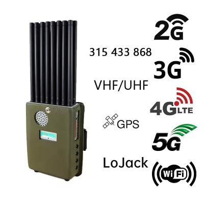 China Portable 18 Antennas Handheld GSM CDMA LTE 2G 3G 4G 5G WiFi GPS Lojack VHF UHF Mobile Phone Signal Detector for sale