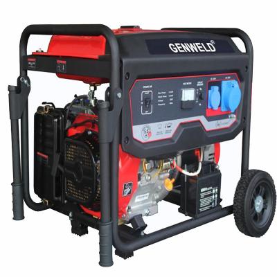 China LWG-9500 Portable Gasoline Generator with 7kW Rated Output Pure Copper Windings and 25L Fuel Tank for sale
