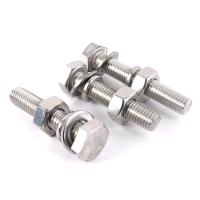 China High Tensile Heavy Duty Bolts And Nuts Set Fastener A2-70 SS304 Stainless Steel Hex Bolt And Nut Washer for sale
