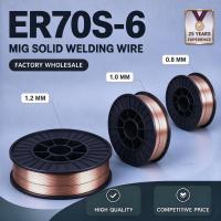 China 1.2mm Copper Coated Low Splatter MIG Welding Wire Solid Welding Wire for Industrial Stable Arc ER70S-6 for sale