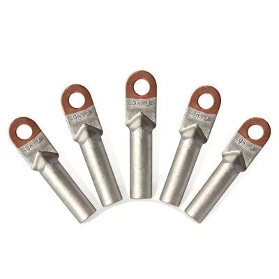 China Friction Welded Bimetallic Terminal Lug Copper Aluminum Cable Lug 10mm2 630mm2 Brass Plated 1000V Transition Power Connector for sale