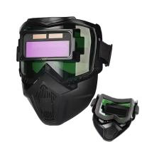 China Solar Powered Auto Darkening Welding Helmet with True Color HD View and Lightweight Full Face Welding Mask Design for sale