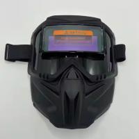 China Solar Powered Auto Darkening Welding Helmet with True Color HD View and Lightweight Full Face Welding Mask Design for sale