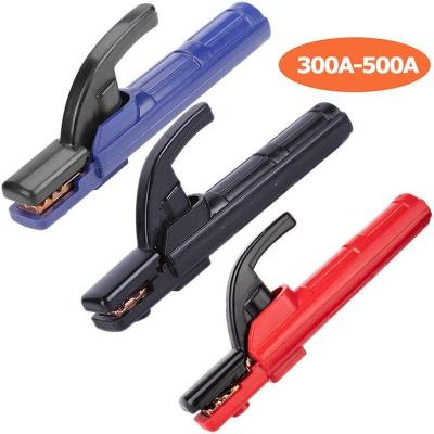 China 400 A and Above Clamp Type Electrode Holder with Heavy-Duty Copper Jaws for Stick Welding Electrode Holder for sale
