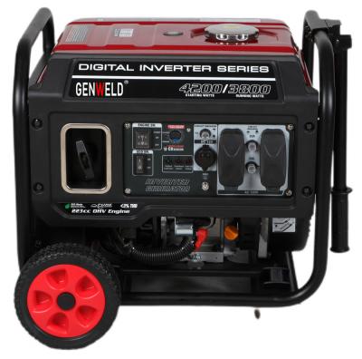 China 4.2kW Portable Gasoline Generator with 15L Fuel Tank and E-Start Inverter Technology for sale