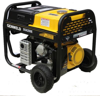 China Civil Purpose Small Engine Driven Welder SUA200E 200A Gasoline MMA Welding Generator for sale