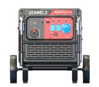 China GENWELD Portable 7kW Silent Gasoline Generator Set with 4 Wheels and 65dB Low Noise Level for sale