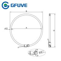 China GFUVE FQ-RCT02 Rogowski Coil Flexible Current Probe 6000A AC Sensor 0.2% Position Sensitivity for sale