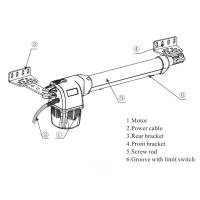 China 1500RPM Automatic Dual Swing Gate Opener 60W 24VDC 500kg per Leaf for sale