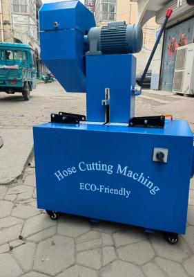 China Electric Rubber Hose Cutting Machine Skiving Machine with 4 Layers and Advanced Button Control 2 Inch 6-51mm Blue Color for sale