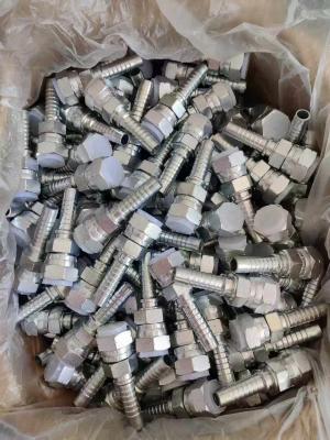 China Different Raw Material And Standards Carbon Steel 1/2 JIC Hydraulic Hose Fittings JIS BSP Steel Brake Line Adapters for sale